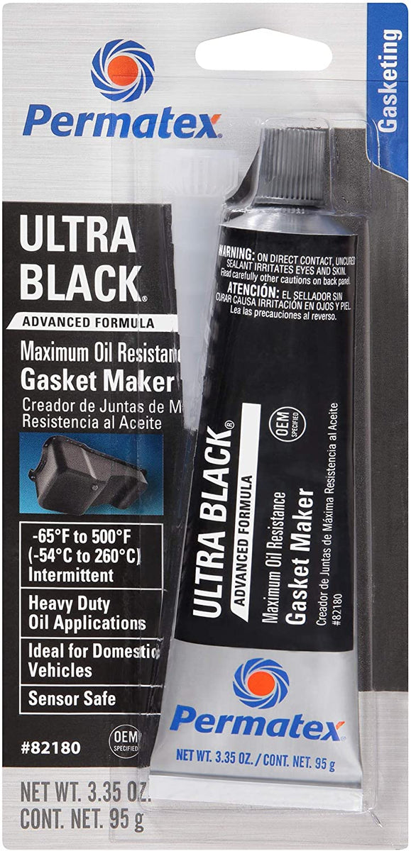 Permatex 82180 Black Maximum Oil Resistance RTV Silicone Gasket Maker ...
